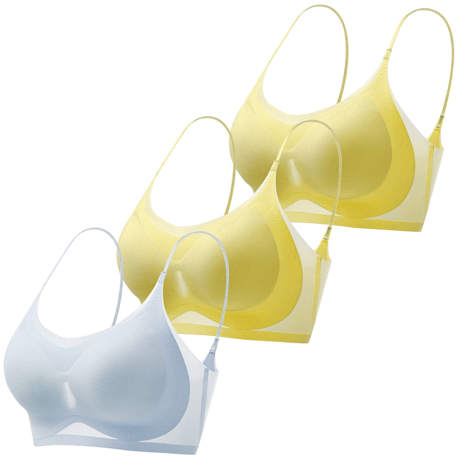 4Pack Bras for Women No Underwire Push Up Full Coverage Bras for Women ...