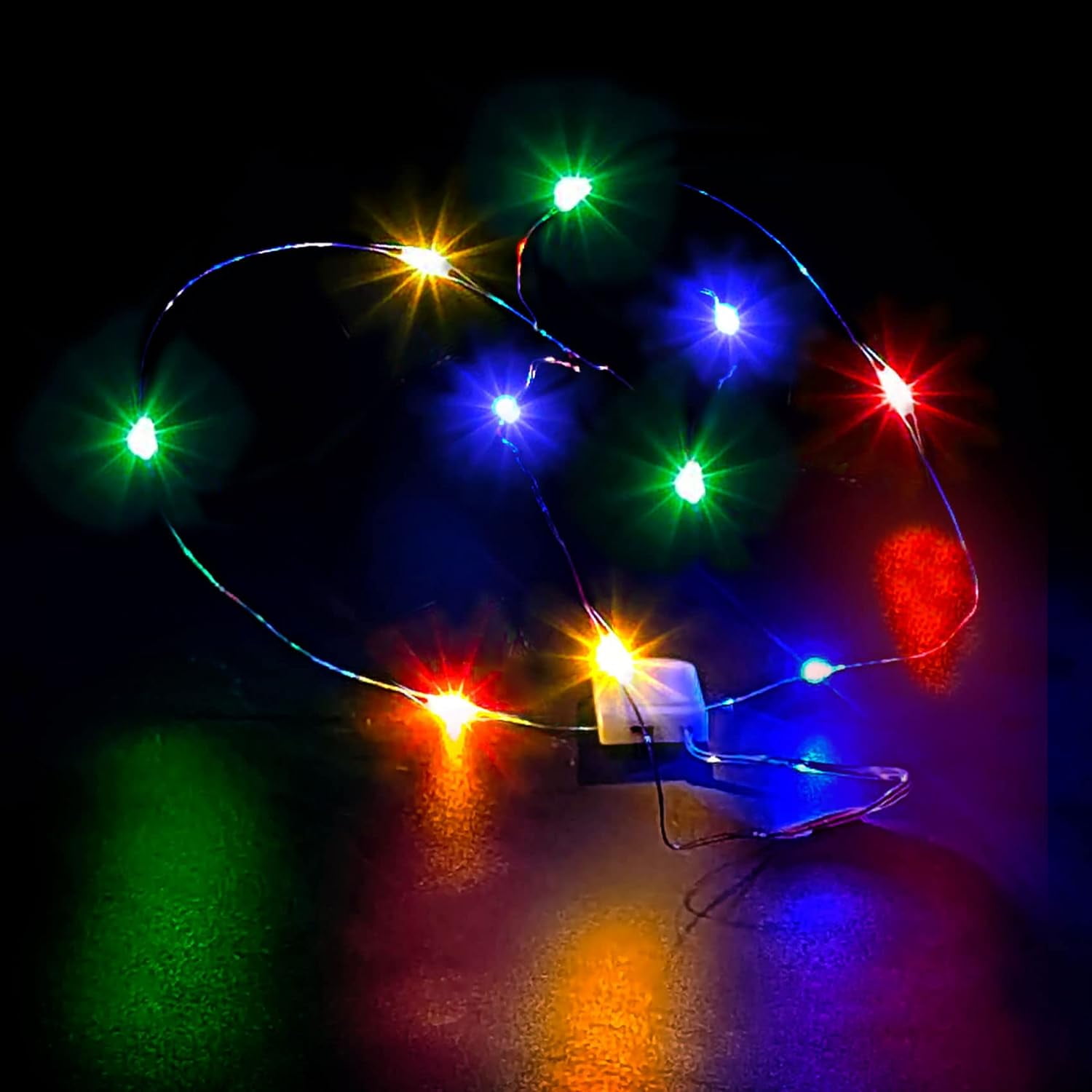 4Pack Bright Colored Fairy Lights,Battery Powered Waterproof String ...