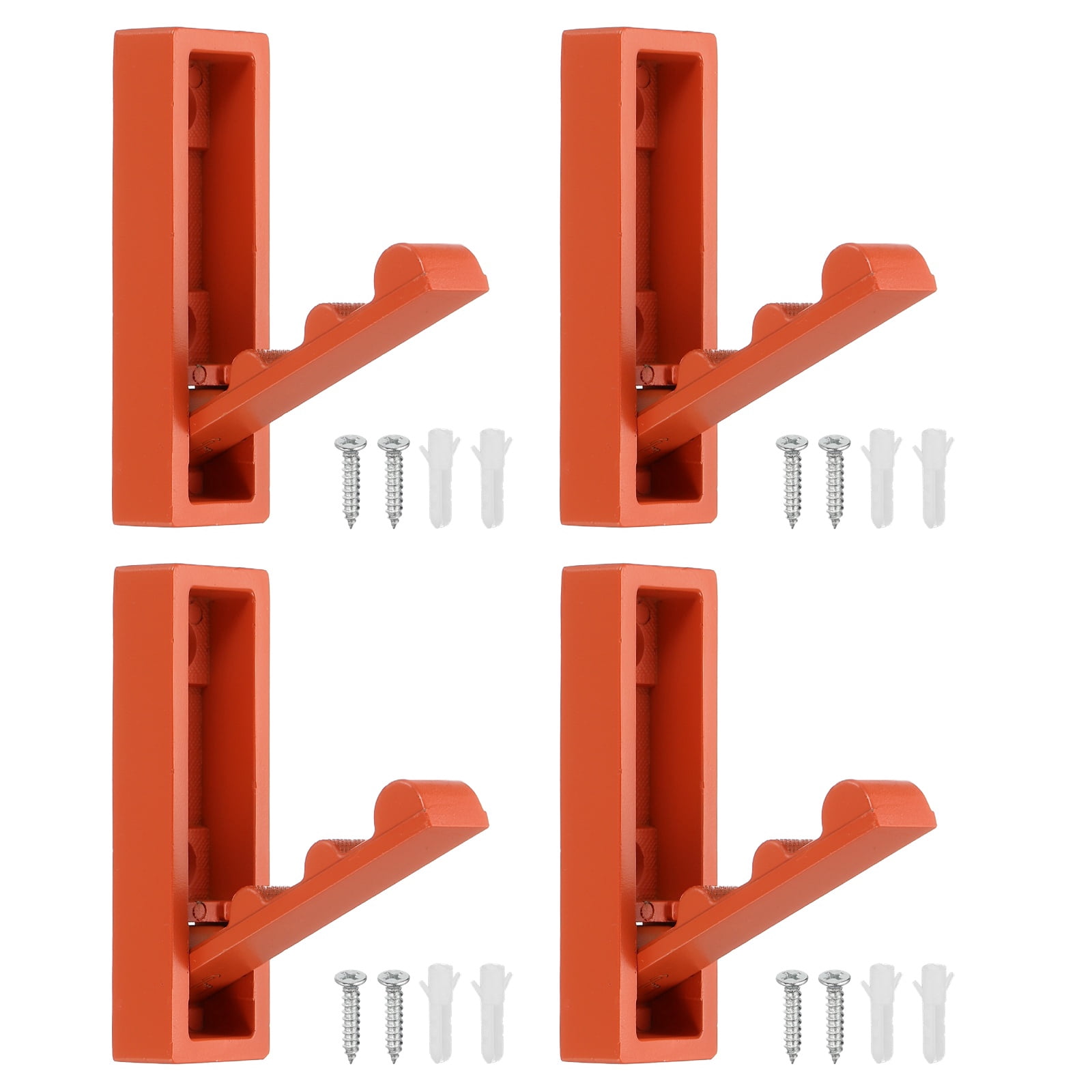 4Pack Foldable Wall Hooks, Wall Mounted Coat Hooks, Rectangle, Matte ...