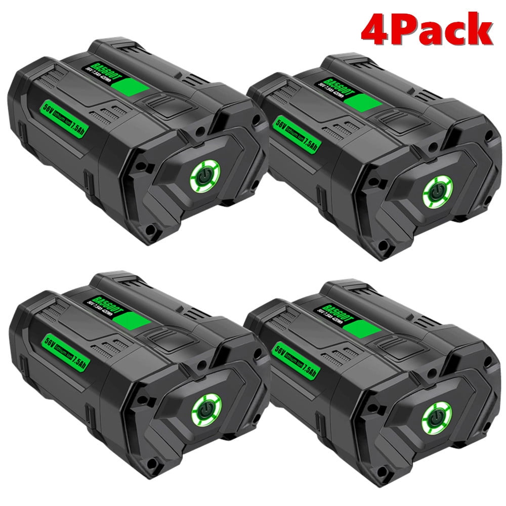 4Pack For EGO 56Volt BA1400 Power+ 7.5Ah Lithium-Ion Battery BA5600T ...