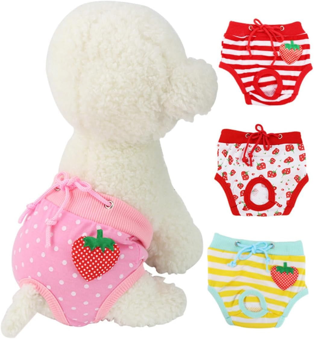 4Pack Girl Dog Panties Cat Diapers Doggie Wraps Diapera Dog Diapers ...