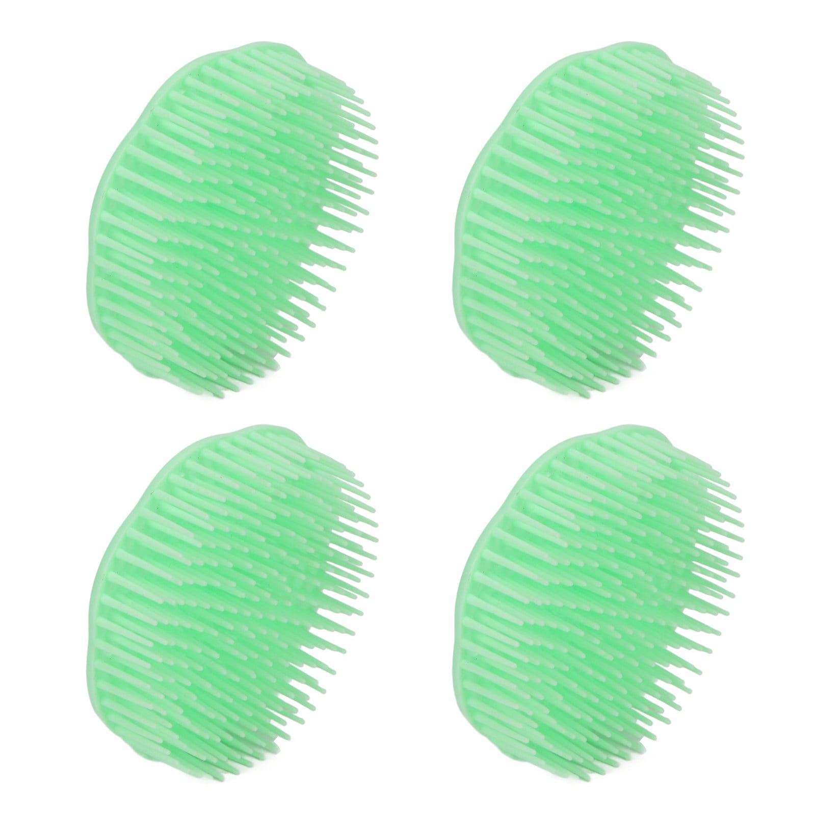 GEGONG 4Pack Hair Shampoo Brush, Scalp Massager, Soft Silicone Bristles ...