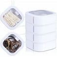 4Pack Hair Tie Organizer Boxes, Portable Travel Containers Storage Box ...
