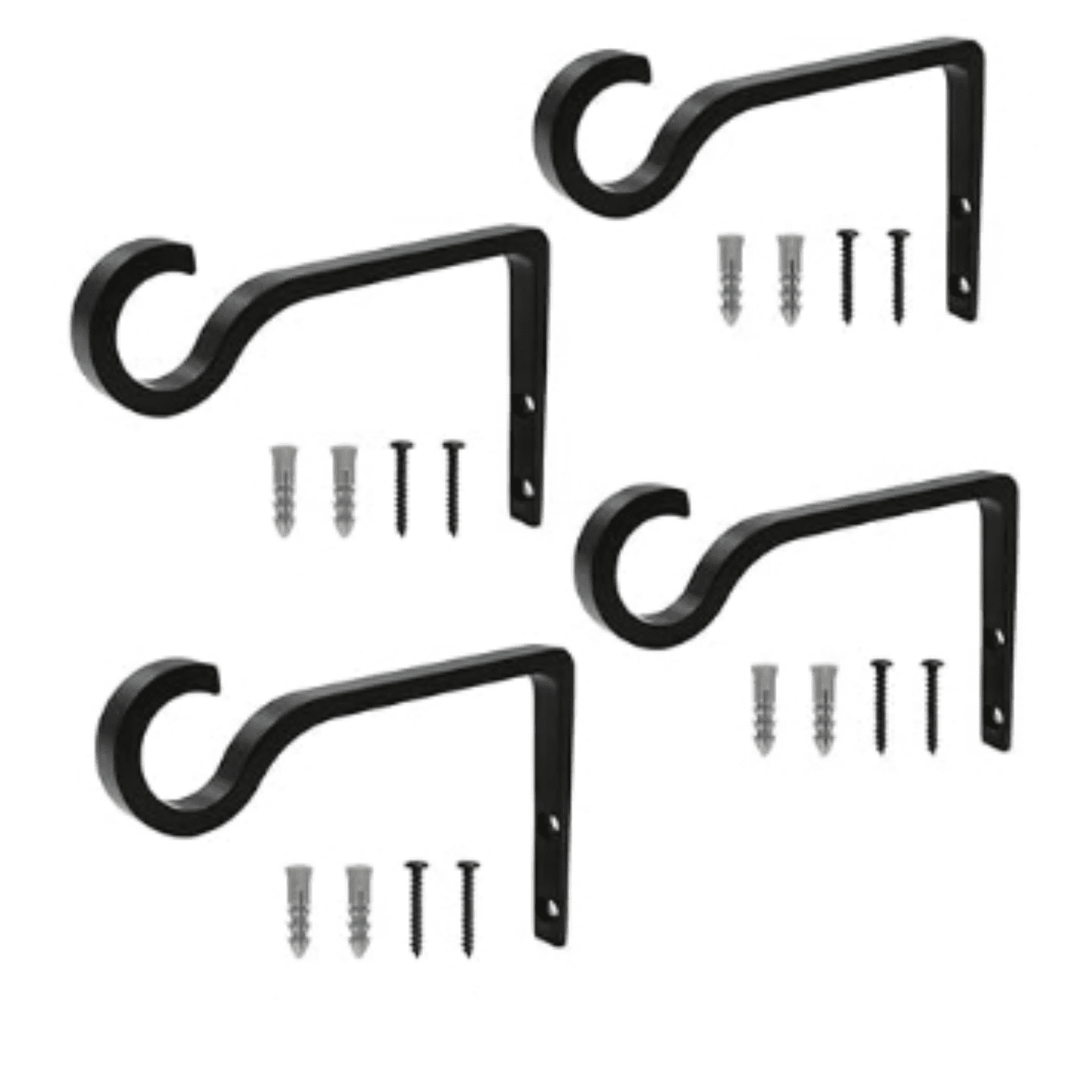 4Pack Hanging Plant Bracket 6inch Metal Plant Hook Shepherds Hook ...
