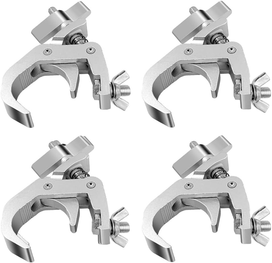 4Pack Heavy Duty Stage Lighting Clamp Hooks, Aluminum Premium Pro Truss ...