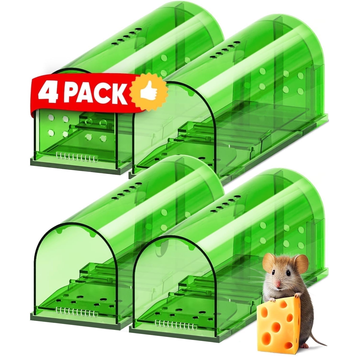 8Pack Humane Mouse Trap with Handle,Catch and Release Mouse Traps for ...