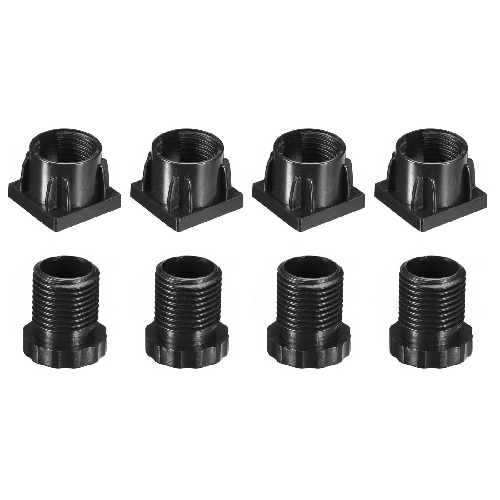 4Pack Inserts for Square Tubes with Leveling Feet, for 25x25mm Dia ...