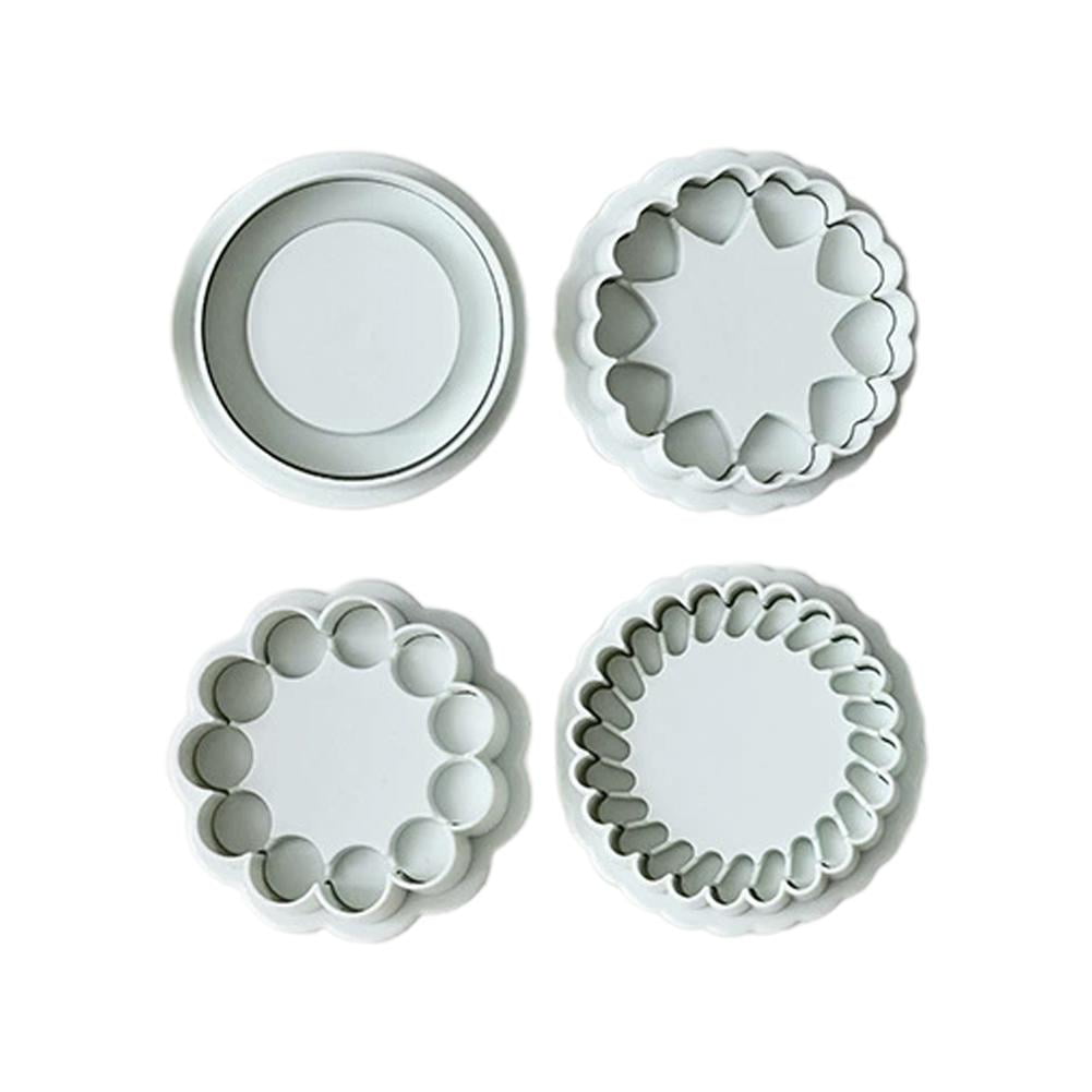 4Pack Jam Sandwich Cookie Cutter Mold,3D Flower Cookie Cutter,Chocolate ...