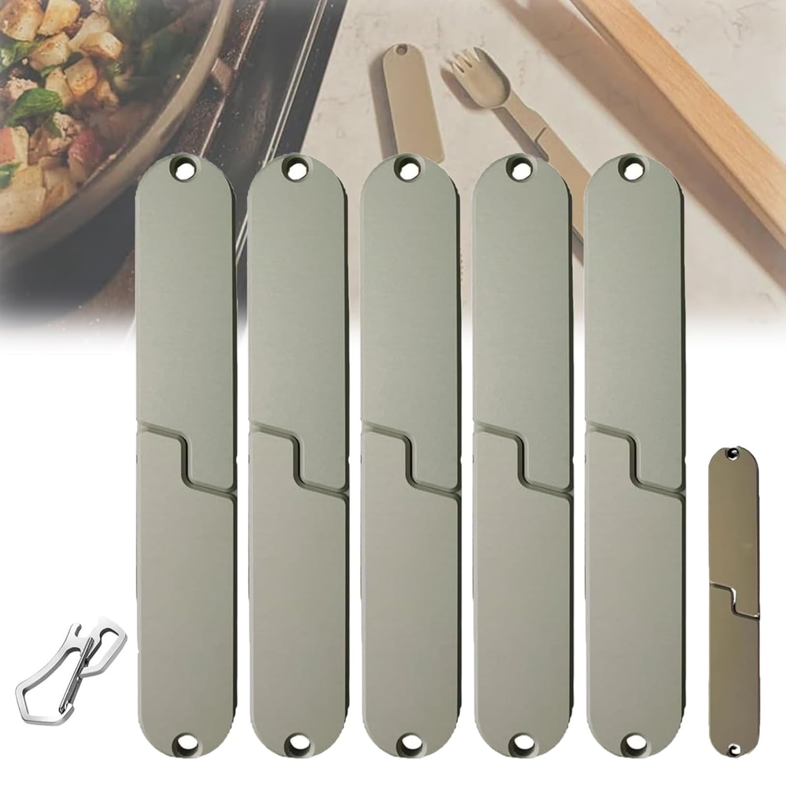 4Pack Kopak Utensils Magnetic, Kopak 2 in 1 Camping Eating Utensils Set ...