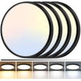 4Pack LED Flush Mount Ceiling Light, 12 Inch 24W Dimmable Round Ceiling ...
