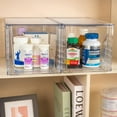 4Pack Large Stackable Kitchen Storage Drawers, Clear Foods Organizer ...