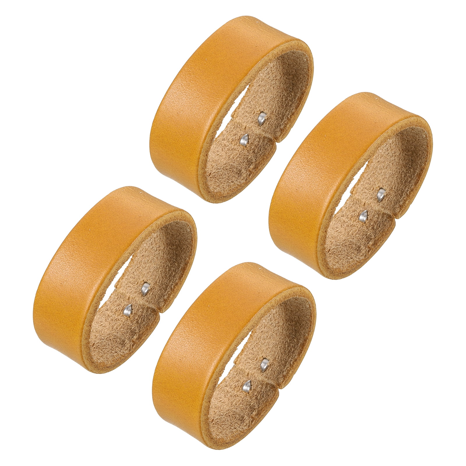 4Pack Leather Belt Loop Keepers 10cm Girth Belt Strap Ring Buckle ...