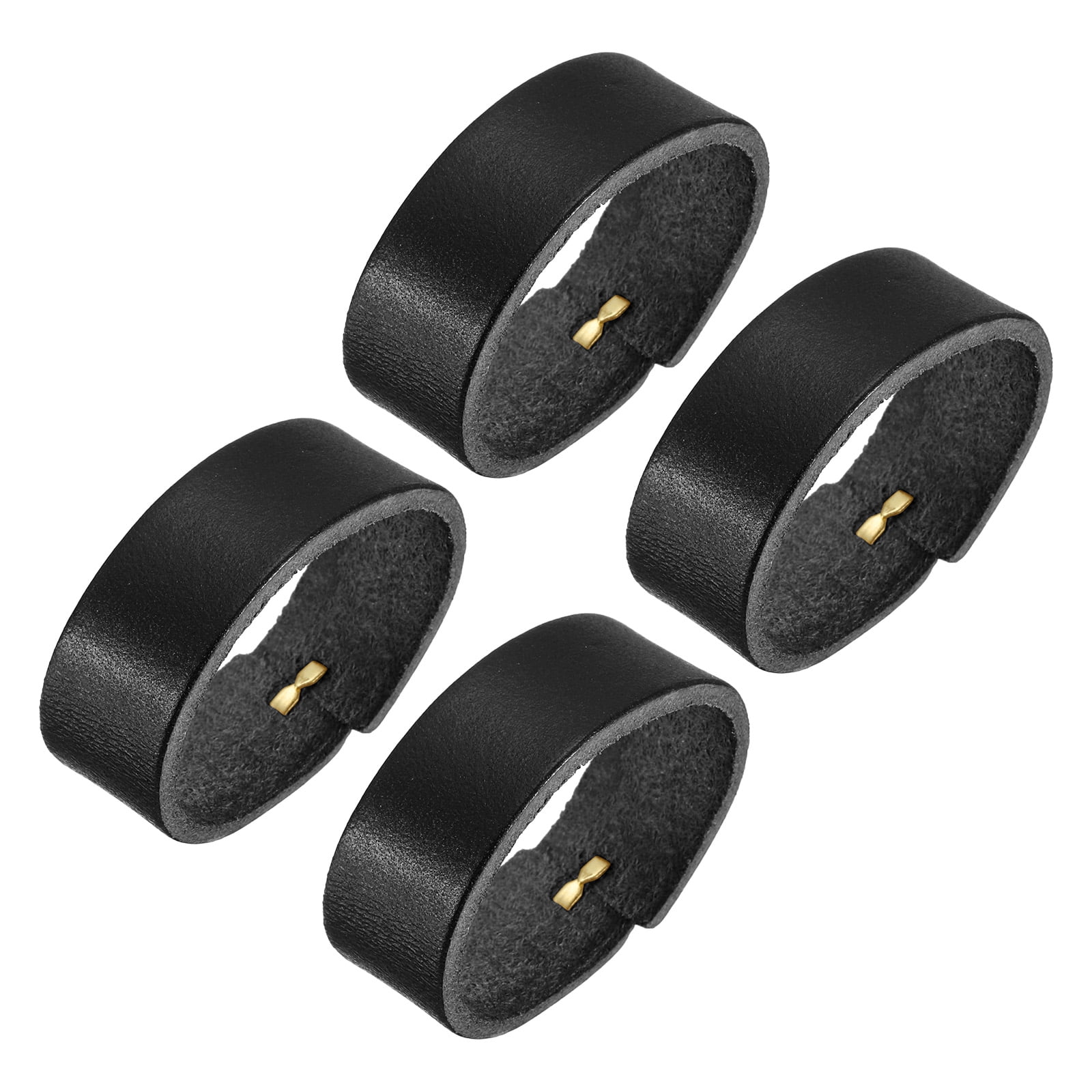 4Pack Leather Belt Loop Keepers, 11.5cm Outer Girth Belt Strap Ring ...