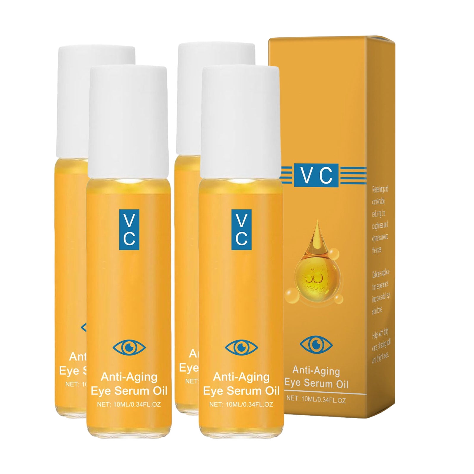 4Pack Lutein Eye Essence Oil, Contains Lutein and VC, Improves Wrinkles ...