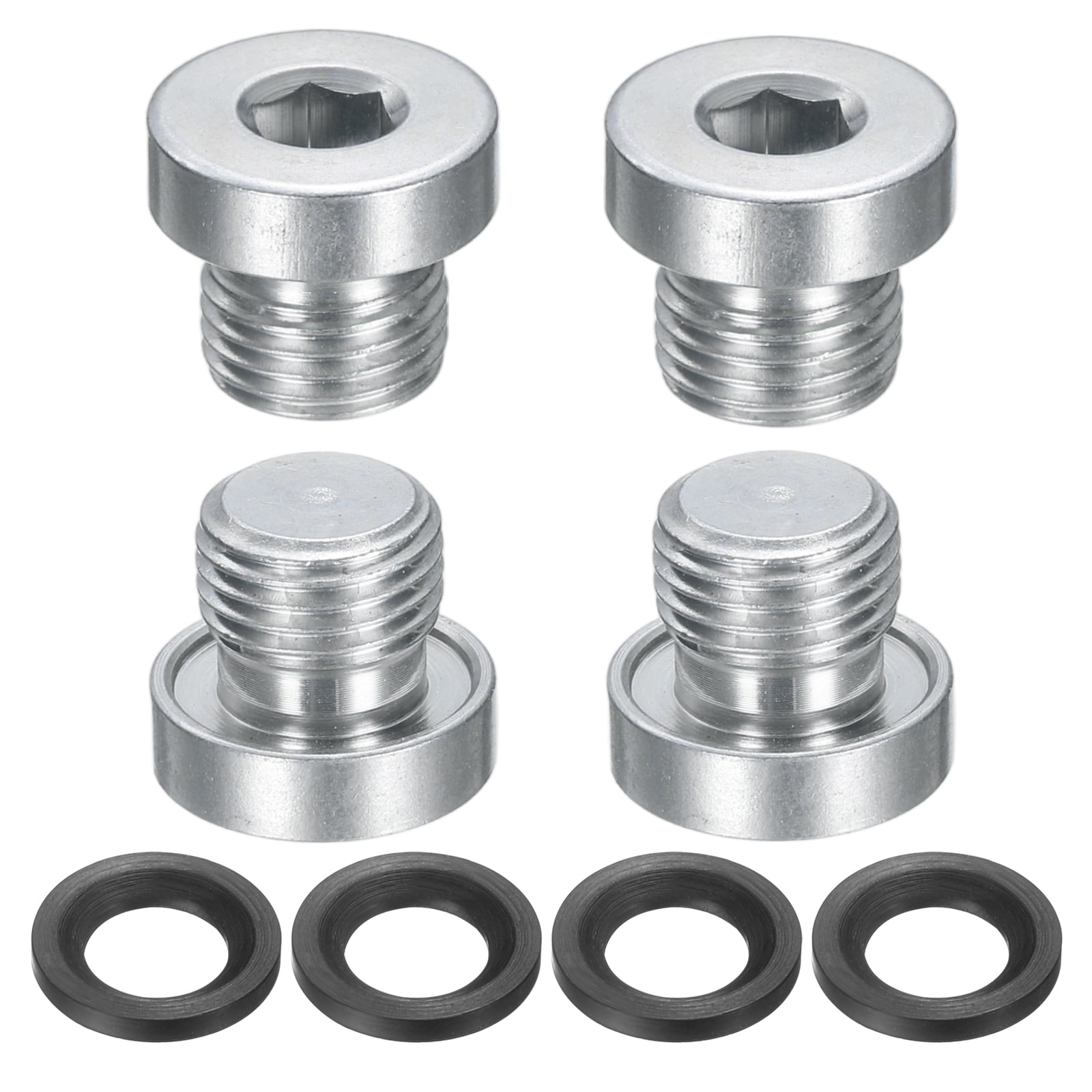 4 Pack M10x1 Inner Hex Head Pipe Fitting Plug, Universal Carbon Steel ...