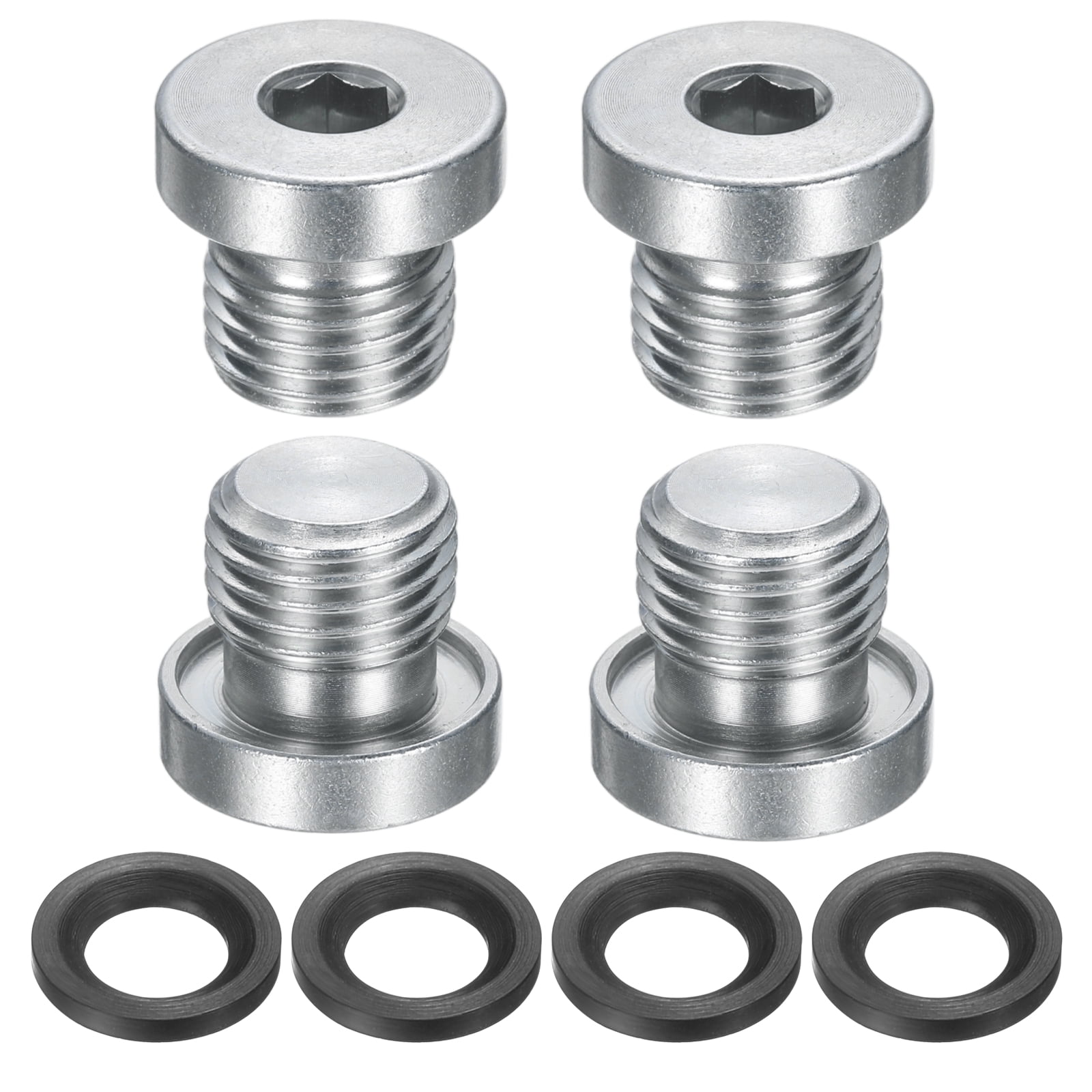 4Pack M14x1 Carbon Steel Thread Sensor Plug with Black O-Ring ...