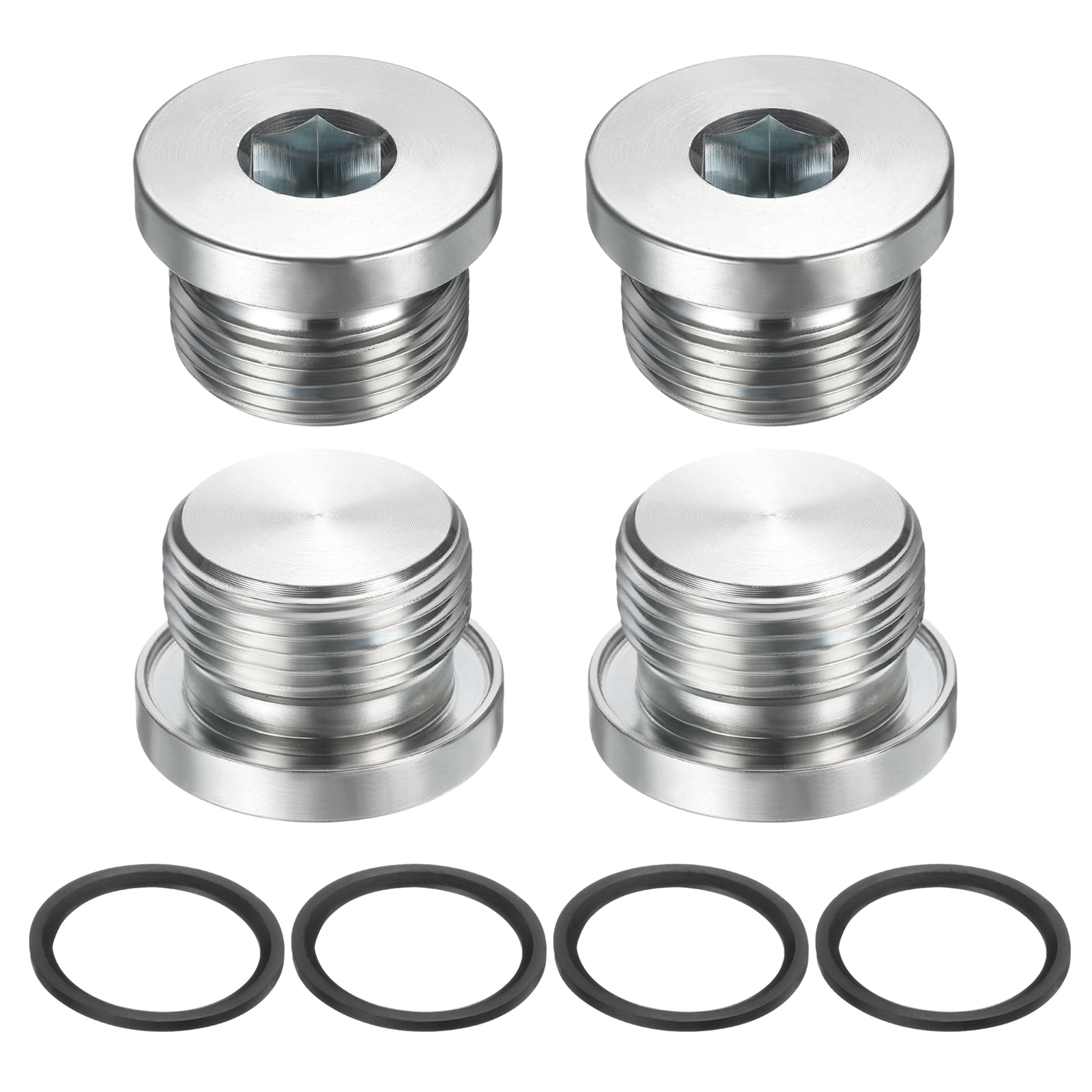 4Pack M24x2 Carbon Steel Thread Sensor Plug with Black O-Ring ...