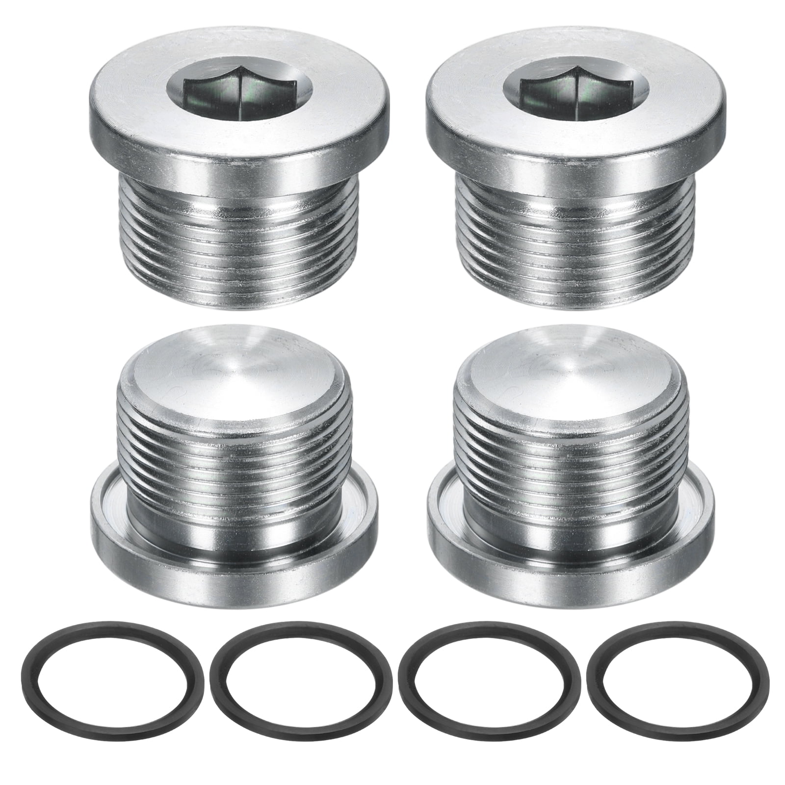 4Pack M26x1 Carbon Steel Thread Sensor Plug with Black O-Ring ...