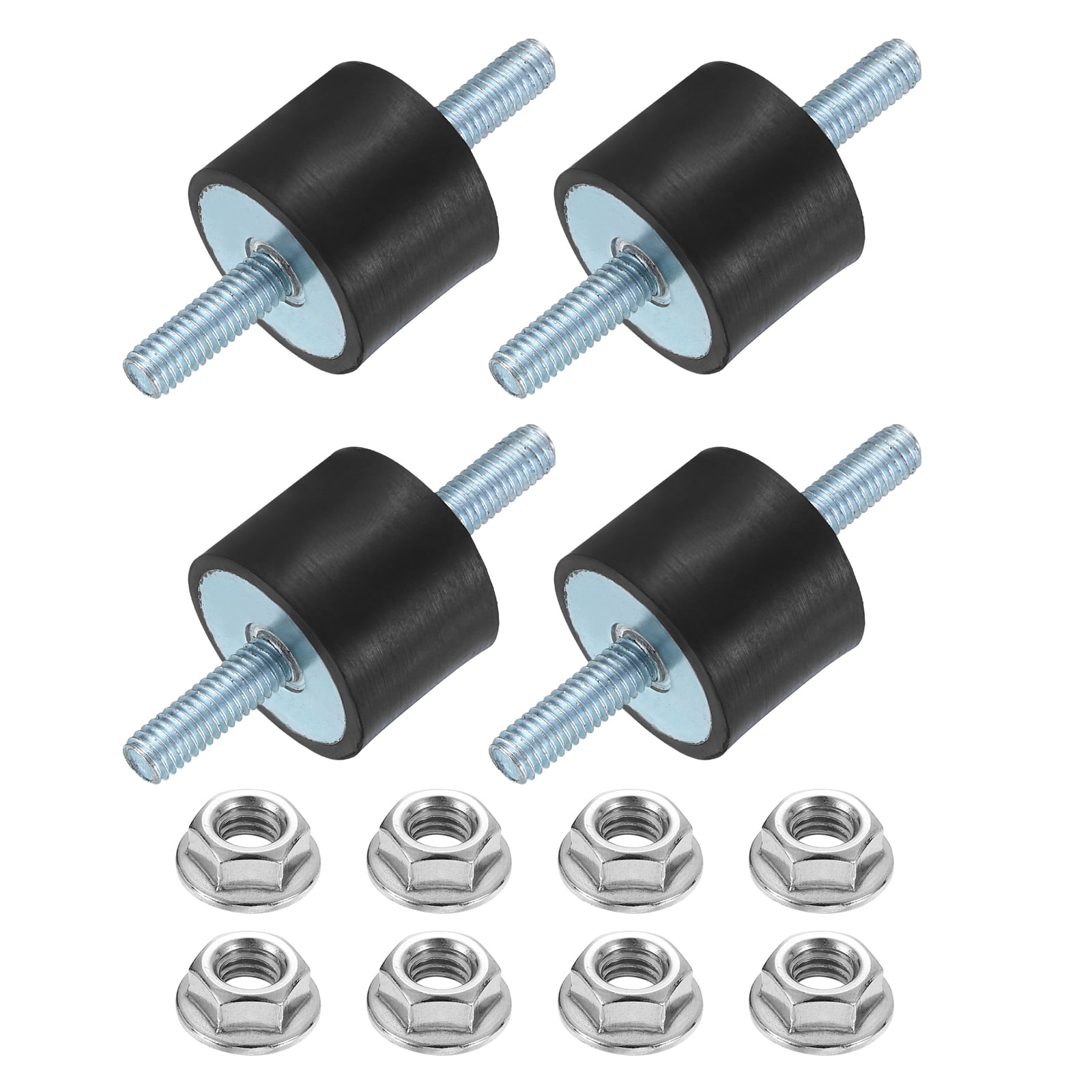 4Pack M6 x 18mm Rubber Mounts, 20 x 25mm Rubber Vibration Isolator with ...