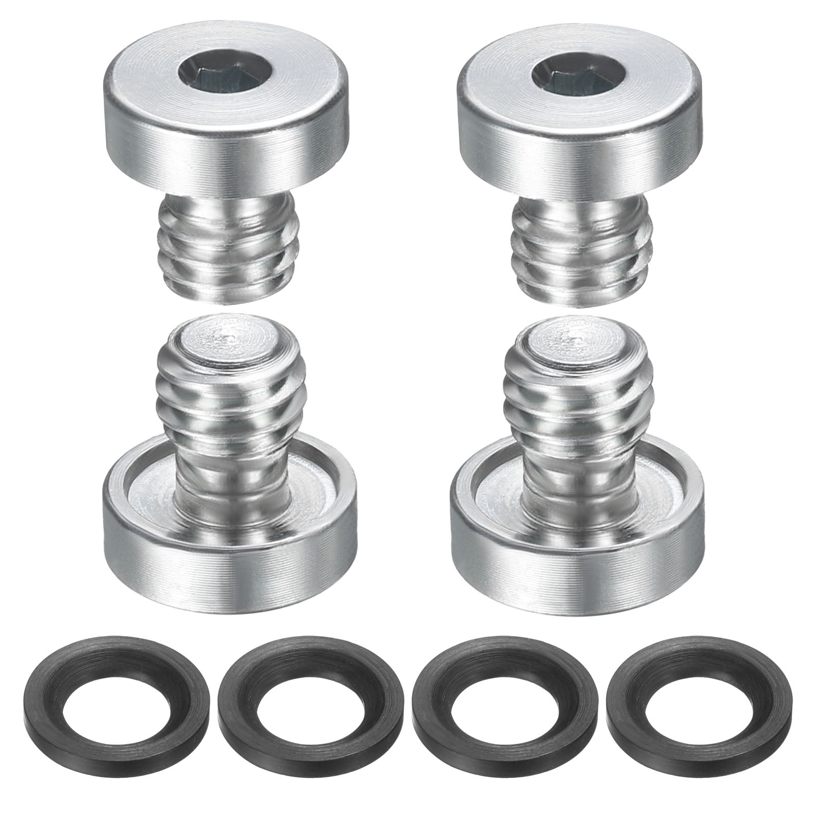 4 Pack M6x1 Inner Hex Head Pipe Fitting Plug, Universal Carbon Steel ...