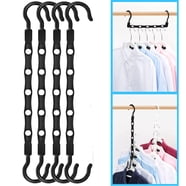 4 Pack Magic Space Saving Clothes Hangers Multifunctional Smart Closet ...