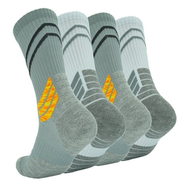 4Pack Mens Boys Sock Basketball Hiking Athletic Outdoor Sports Thick Mid-Calf Crew Socks ...