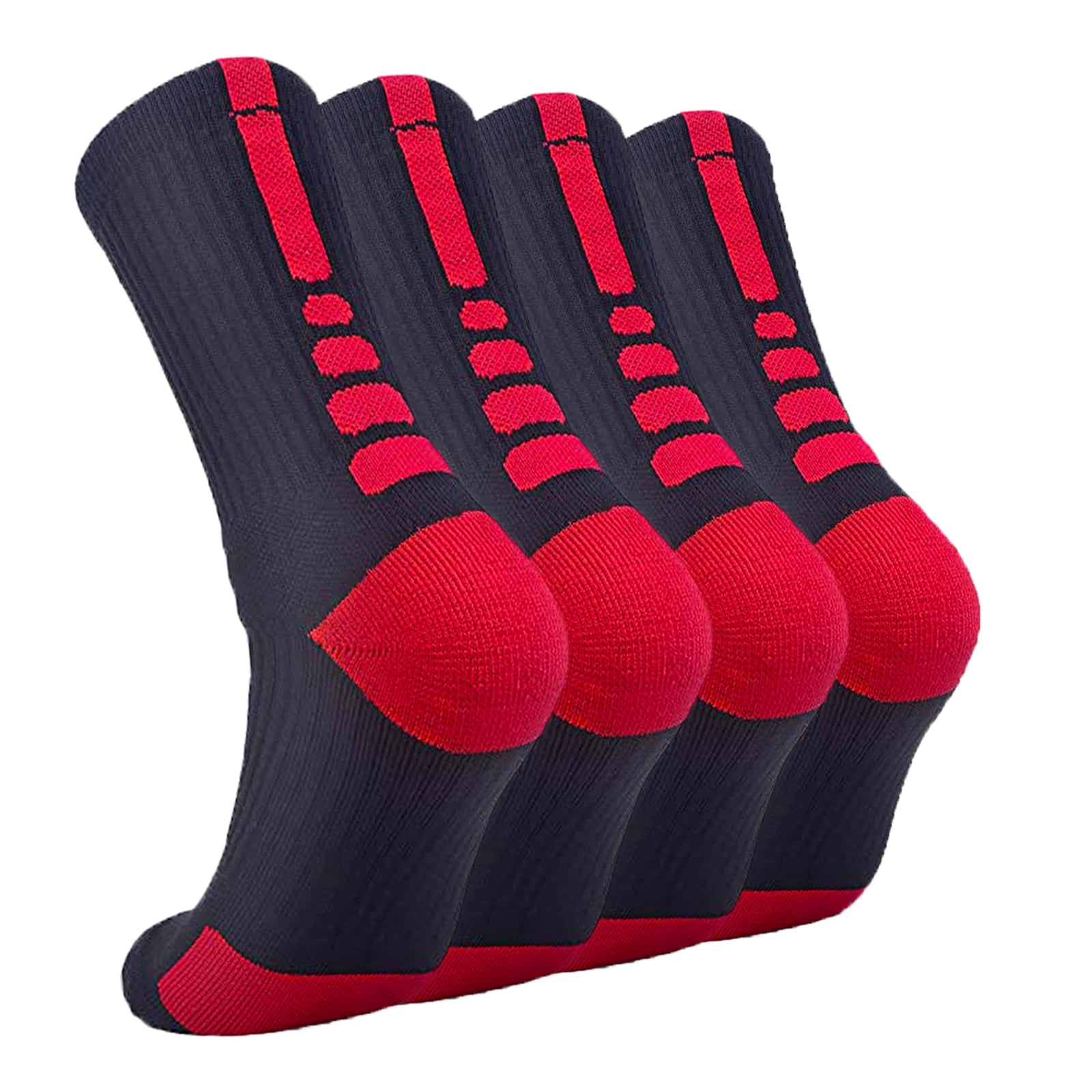 4Pack Mens Boys Sock Basketball Hiking Athletic Outdoor Sports Thick ...