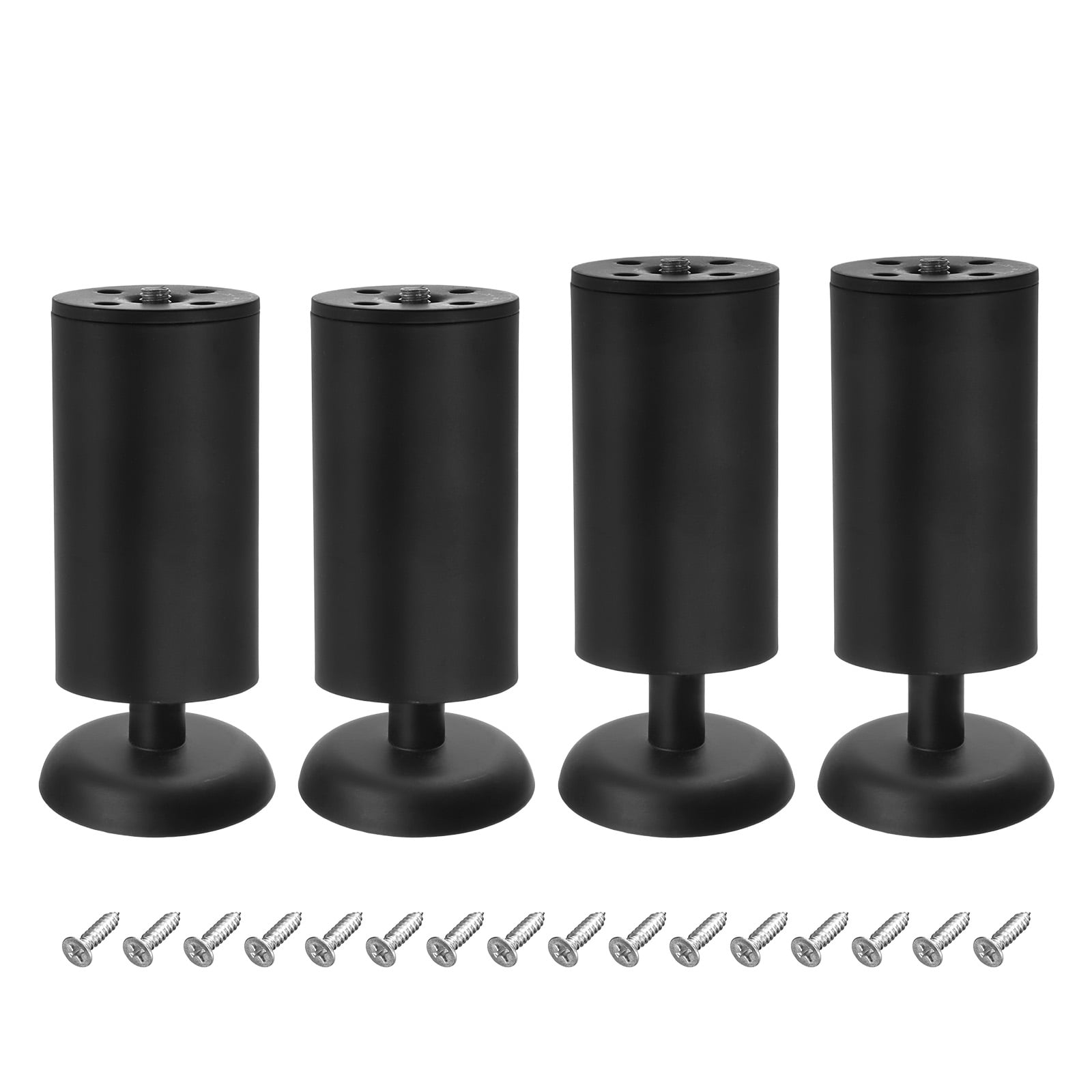 4Pack Metal Adjustable Furniture Legs for Bed Cabinet 120-130mm(4.7"-5. ...