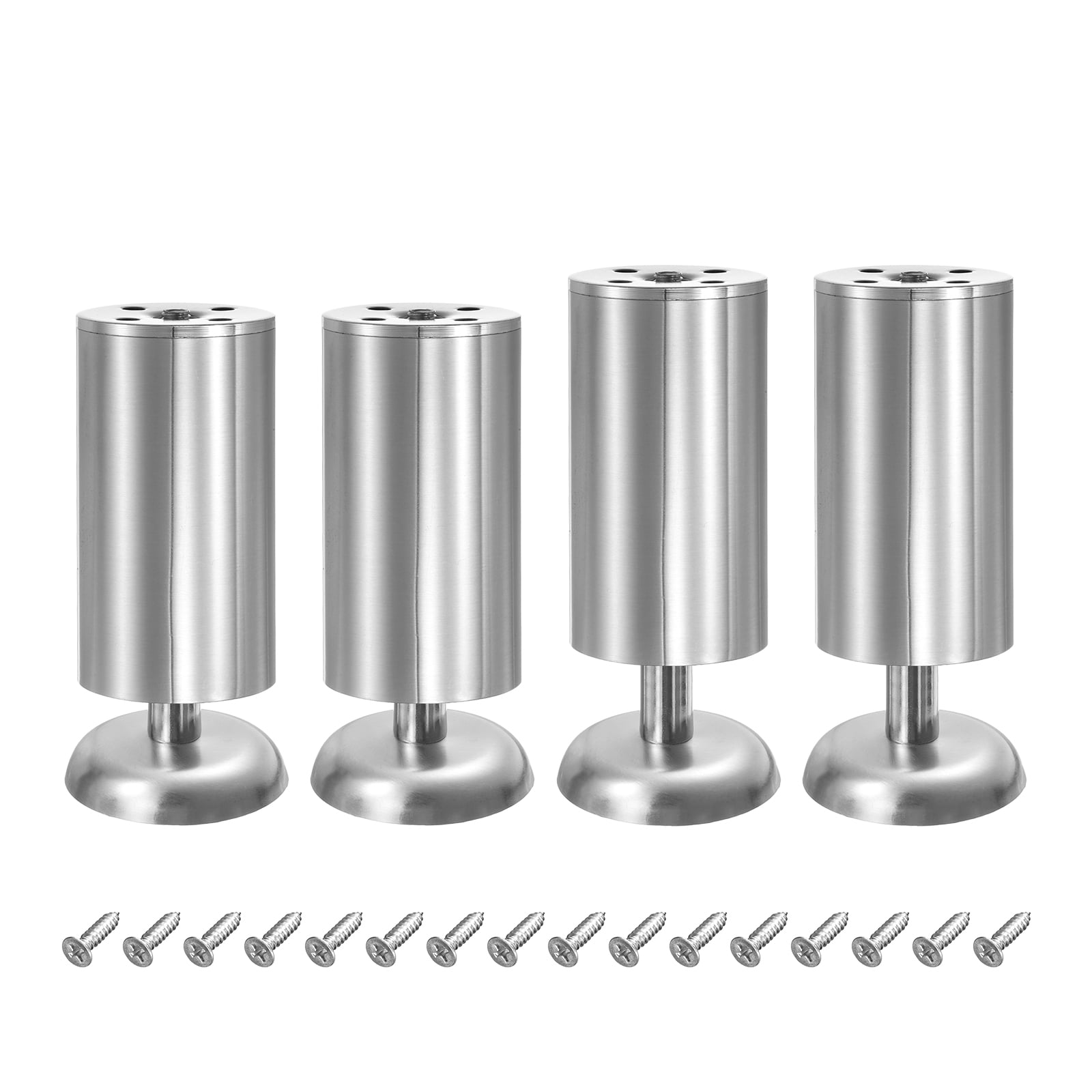 4Pack Metal Adjustable Furniture Legs for Bed Cabinet 120-130mm(4.7"-5. ...