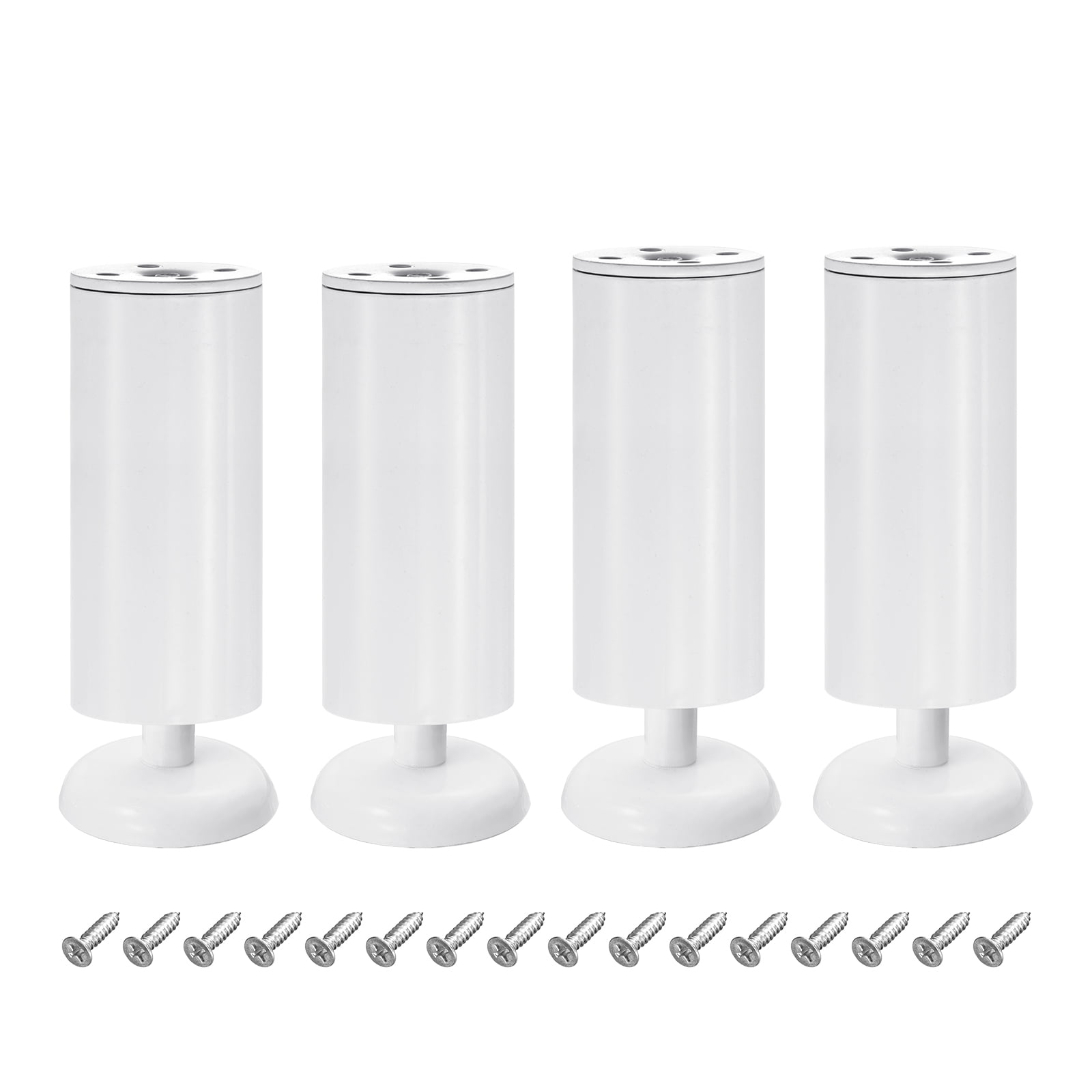 4Pack Metal Adjustable Furniture Legs for Bed Cabinet 150-160mm(5.9"-6.3"), White - Walmart.com