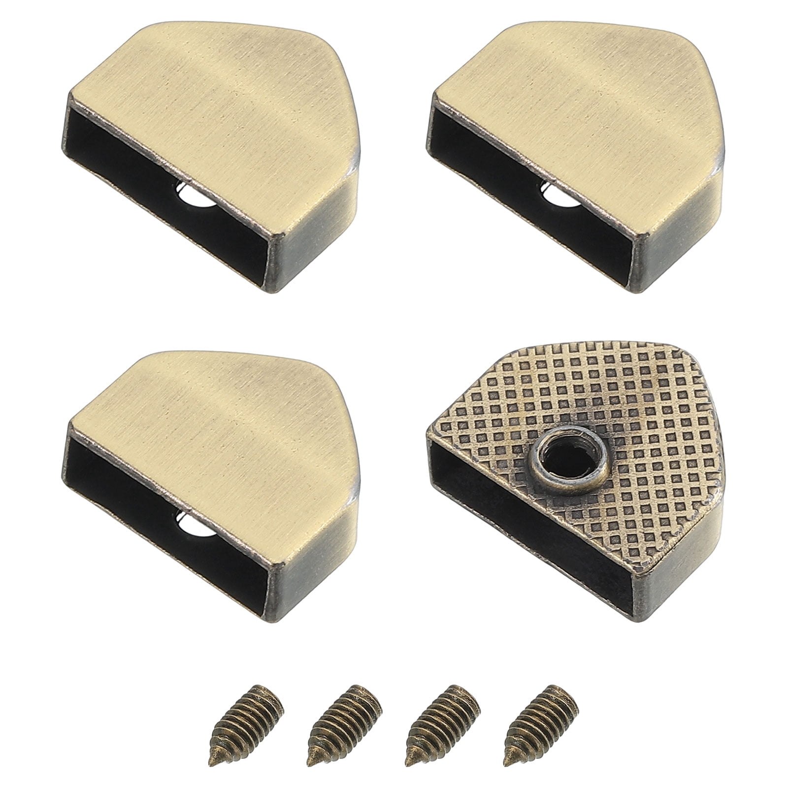 4Pack Metal Belt Buckle End Tip, 0.51" Wide Pentagon Zipper Tip, Bronze ...