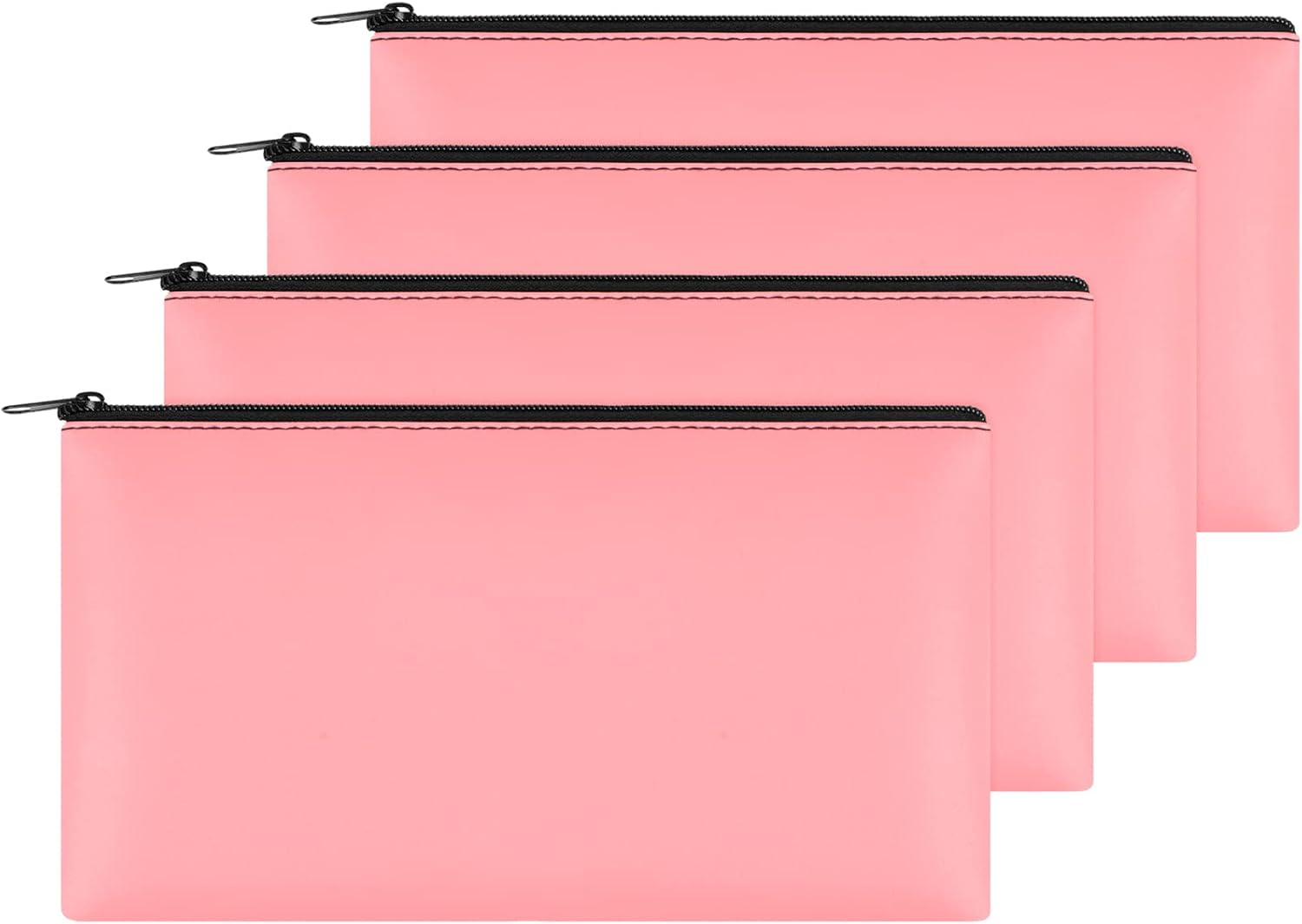 4Pack Money Bag 11 X 6" - Safe Durable Waterproof PU Leather Bank Pouch ...