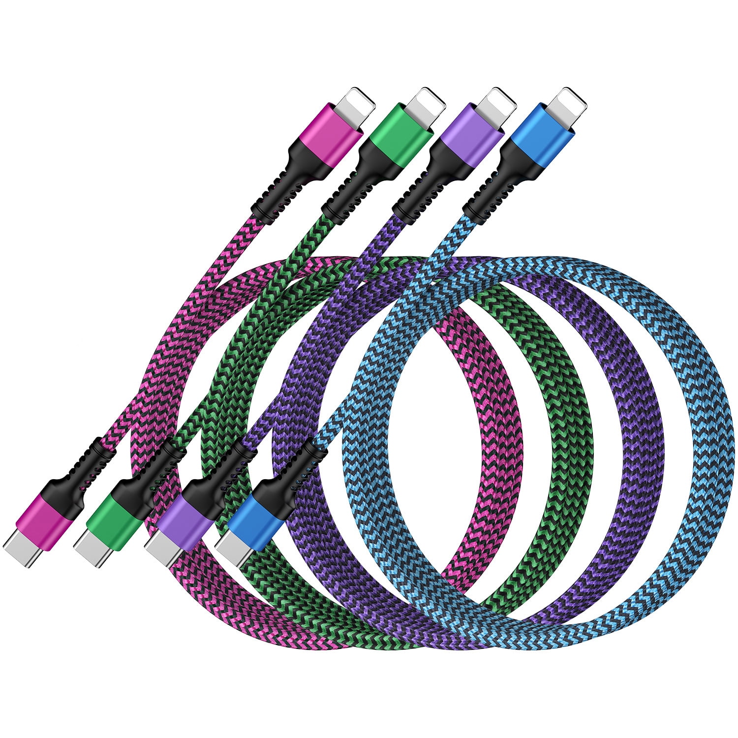 4Pack Fast Charger Cable Cord Compatible for iPhone,GAEF USB C Charging ...