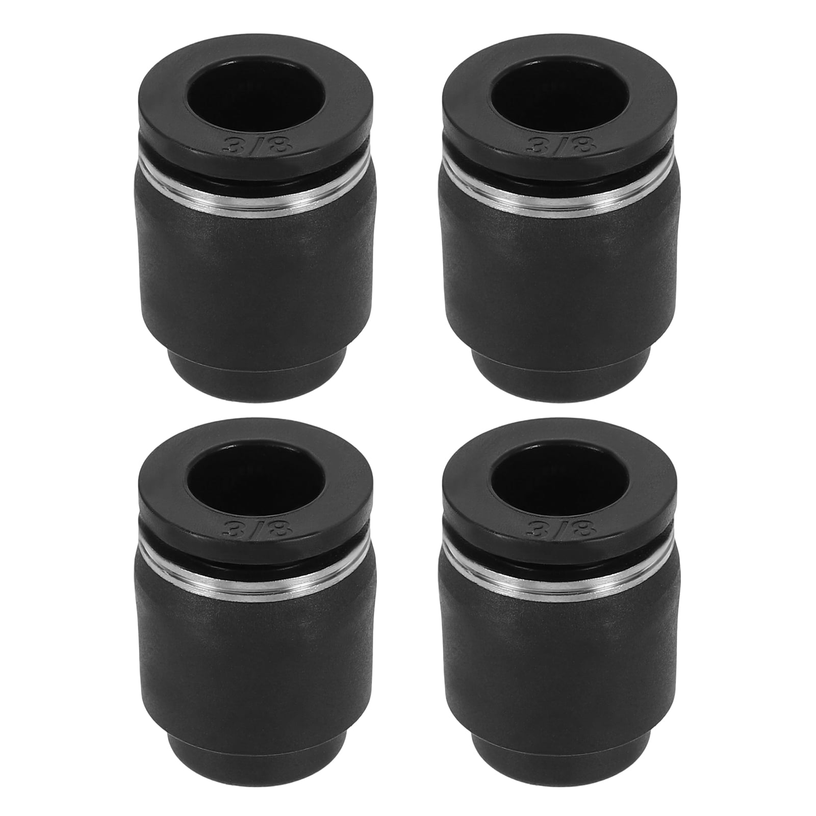 4Pack Pneumatic Cap Style Plug Fittings, 3/8" Tube OD Push to Connect ...
