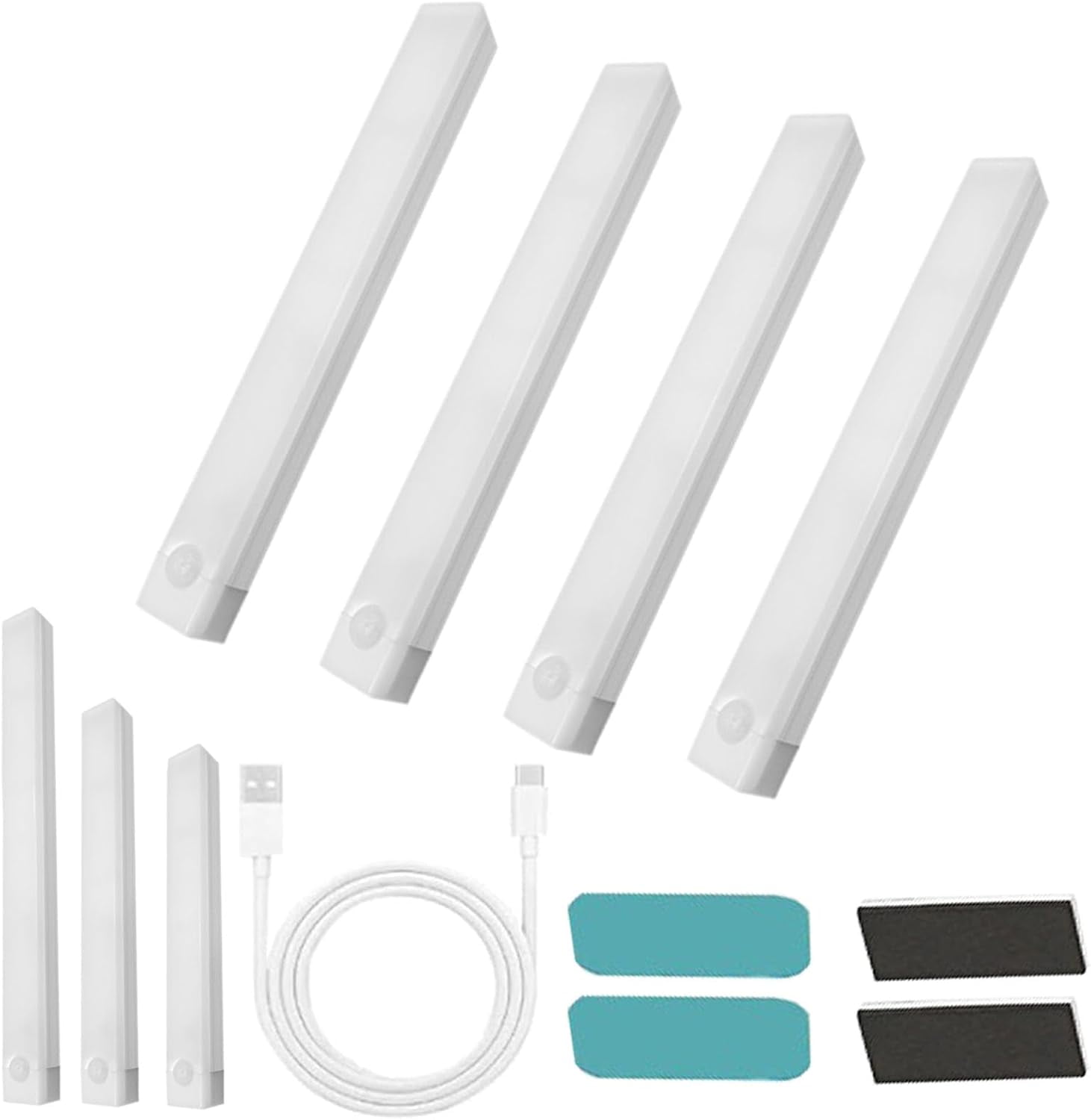 4Pack Punch-Free Smart Sensor Magnetic Rechargeable Led Lights ...
