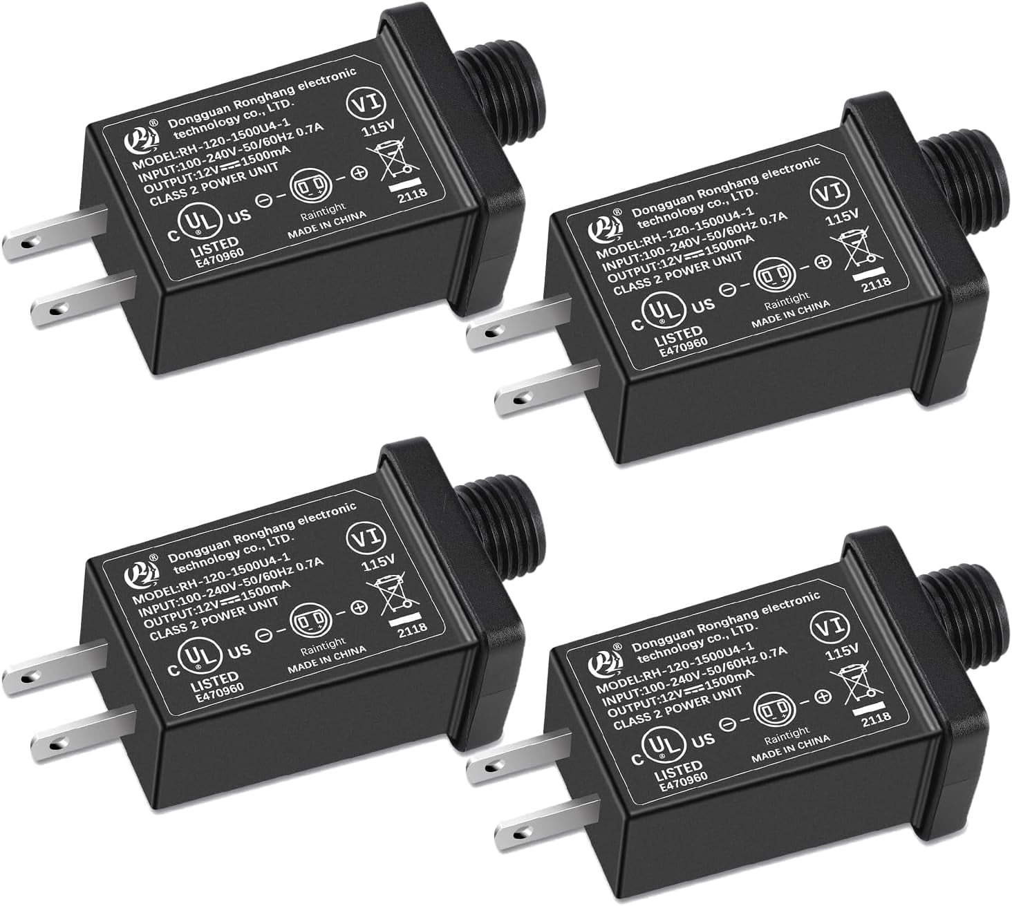 [4Pack] Replacement Yard Inflatable Adapter - 1.5A Transformer US Plug ...
