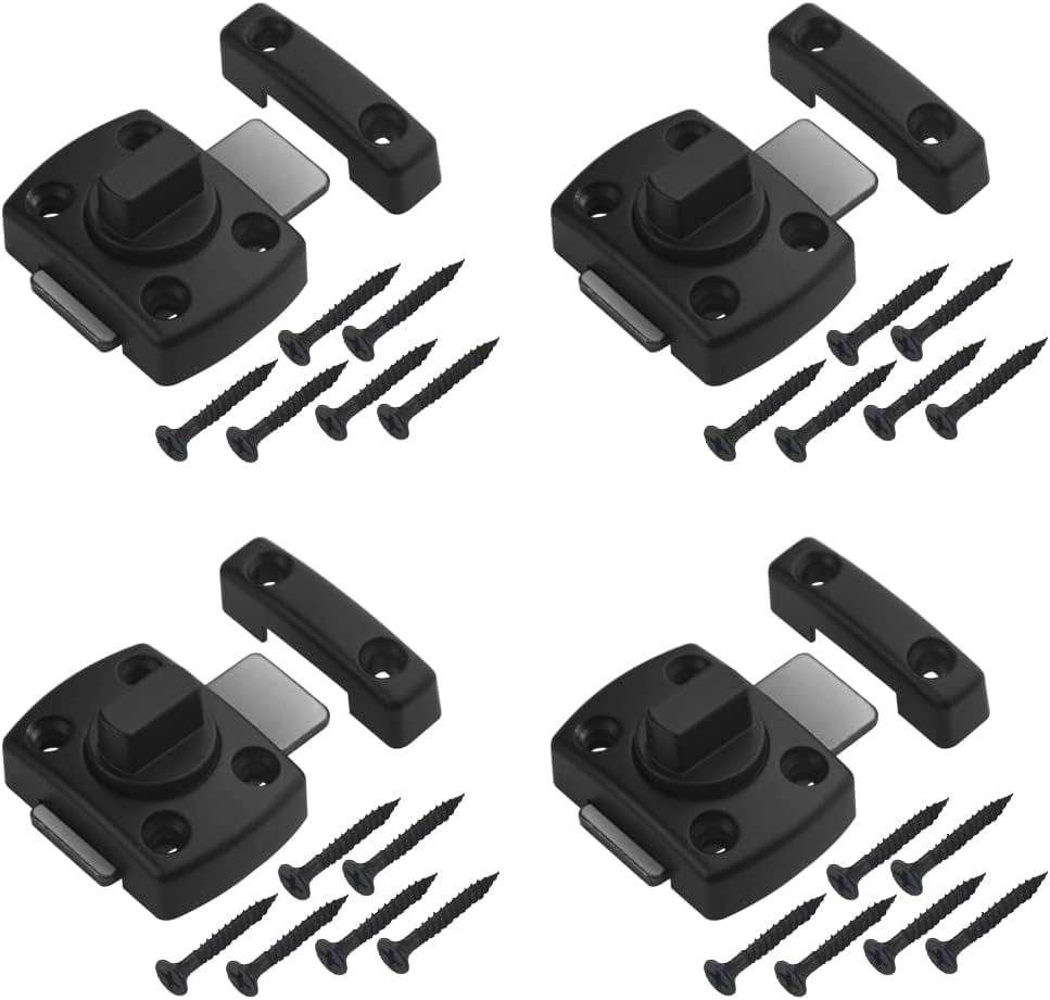 4Pack Rotate Bolt Door Catch Gate Catches Security Door Slide Lock ...
