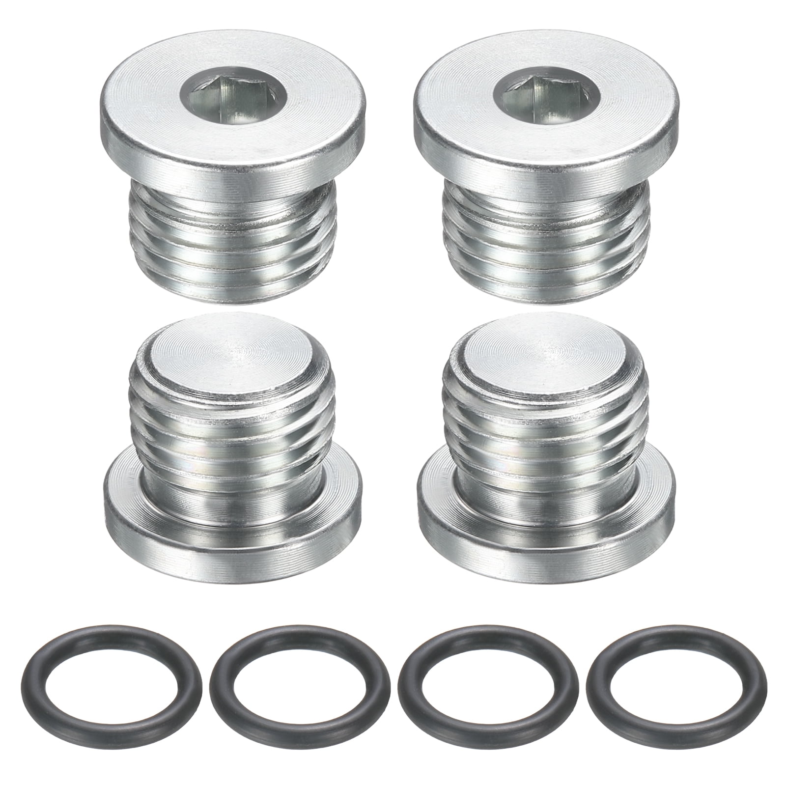 Uxcell 4Pcs SAE 1/2-20 UNF Carbon Steel Inner Hex Head Pipe Fitting ...