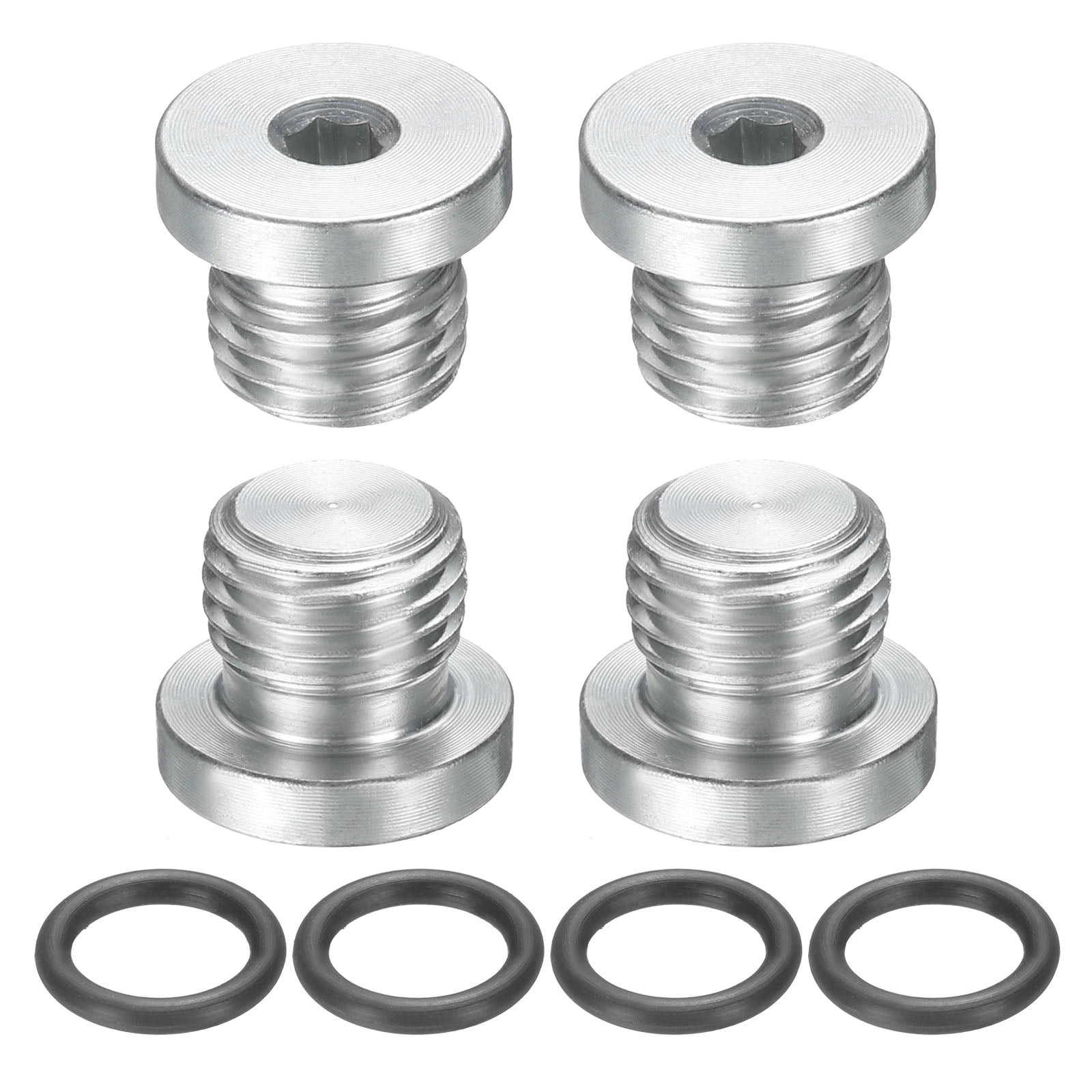 4 Pack SAE 3/8-24 UNF Inner Hex Head Pipe Fitting Plug, Universal ...