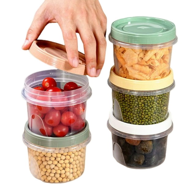 4Pack Salad Dressing Container To Go Sauce Cups with Lids Reusable ...