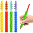 ‌4Pack Sensory Pencil G-rips with 4 Textures,Spiral, Ribbed, Bubbled ...