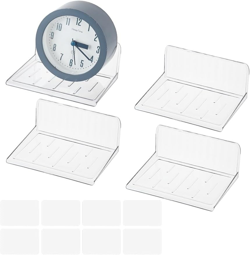 4Pack Small Floating Shelves Acrylic Wall Shelf Adhesive Hanging ...