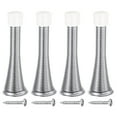 4Pack Spring Door Stopper, 3" Flexible Door Stop with Rubber Bumper ...