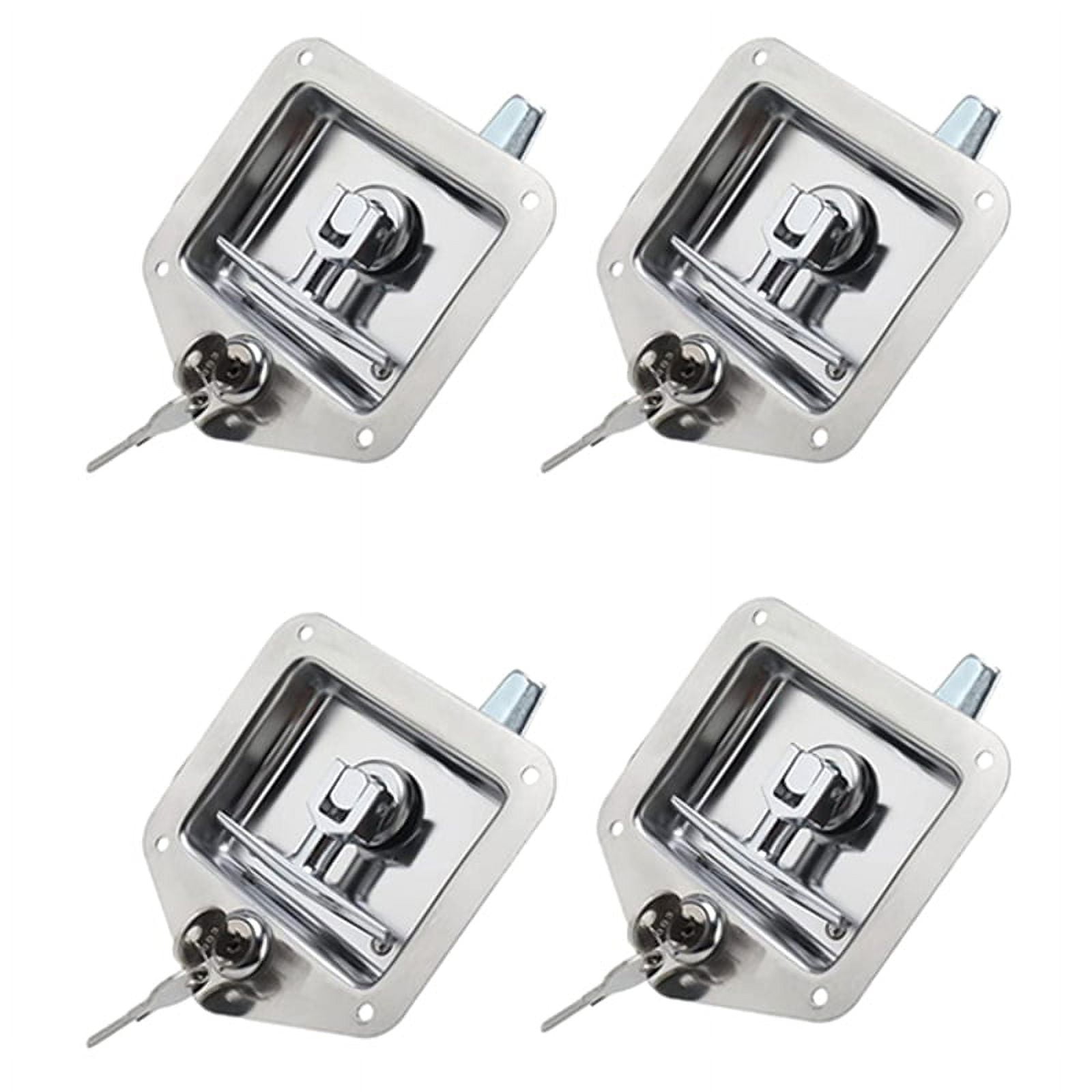 4Pack Stainless Steel Car Trailer Door Latch T-Handle Locking Paddle ...