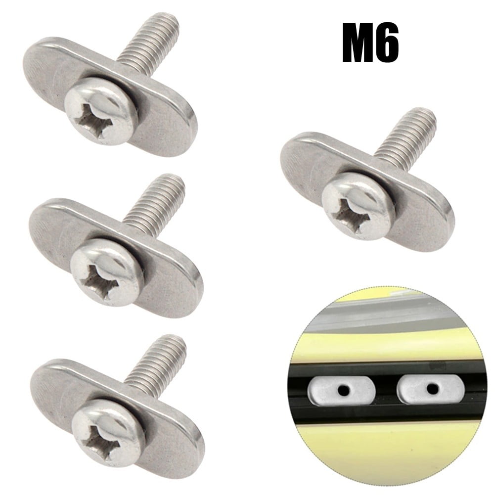 4Pack Stainless Steel for Kayak M6 Screws & Nuts Rail Track Mount Tie ...