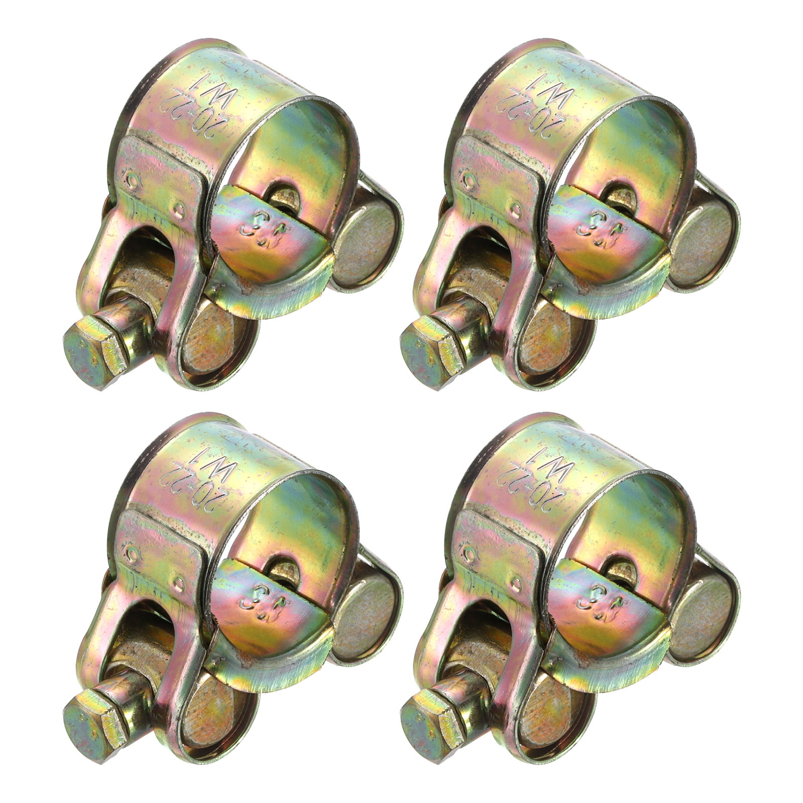 4Pack T-Bolt Hose Clamps, 20-22mm/0.79"-0.87" ID Range, Iron Radiator ...