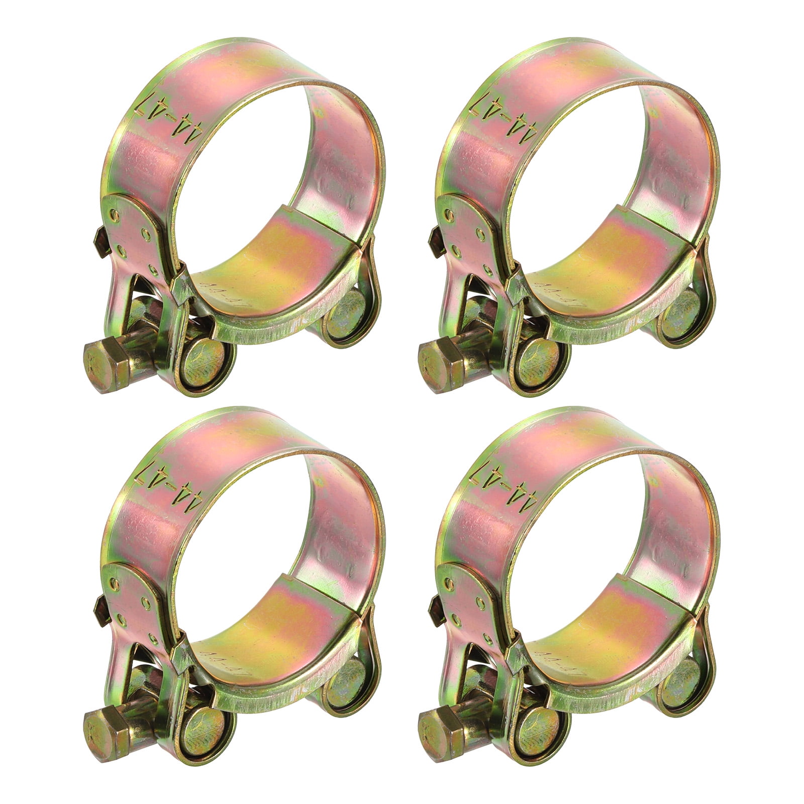 4Pack T-Bolt Hose Clamps, 44-47mm/1.73"-1.85" ID Range, Iron Radiator ...