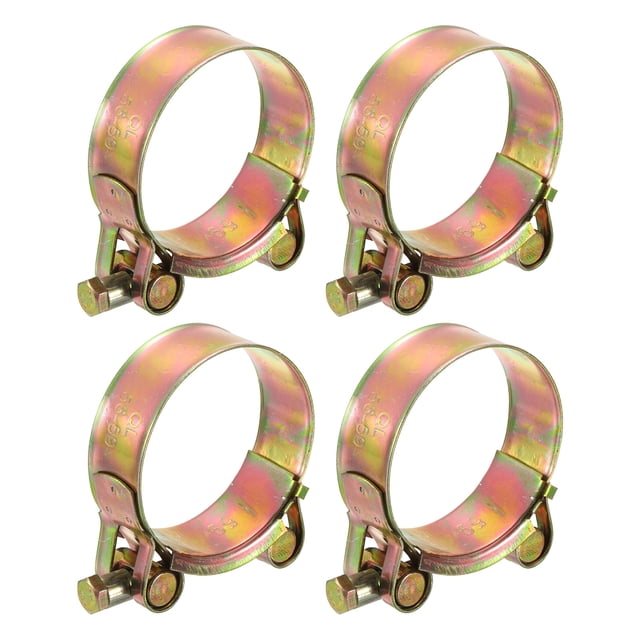 4Pack T-Bolt Hose Clamps, 56-59mm/2.2"-2.32" ID Range, Iron Radiator ...
