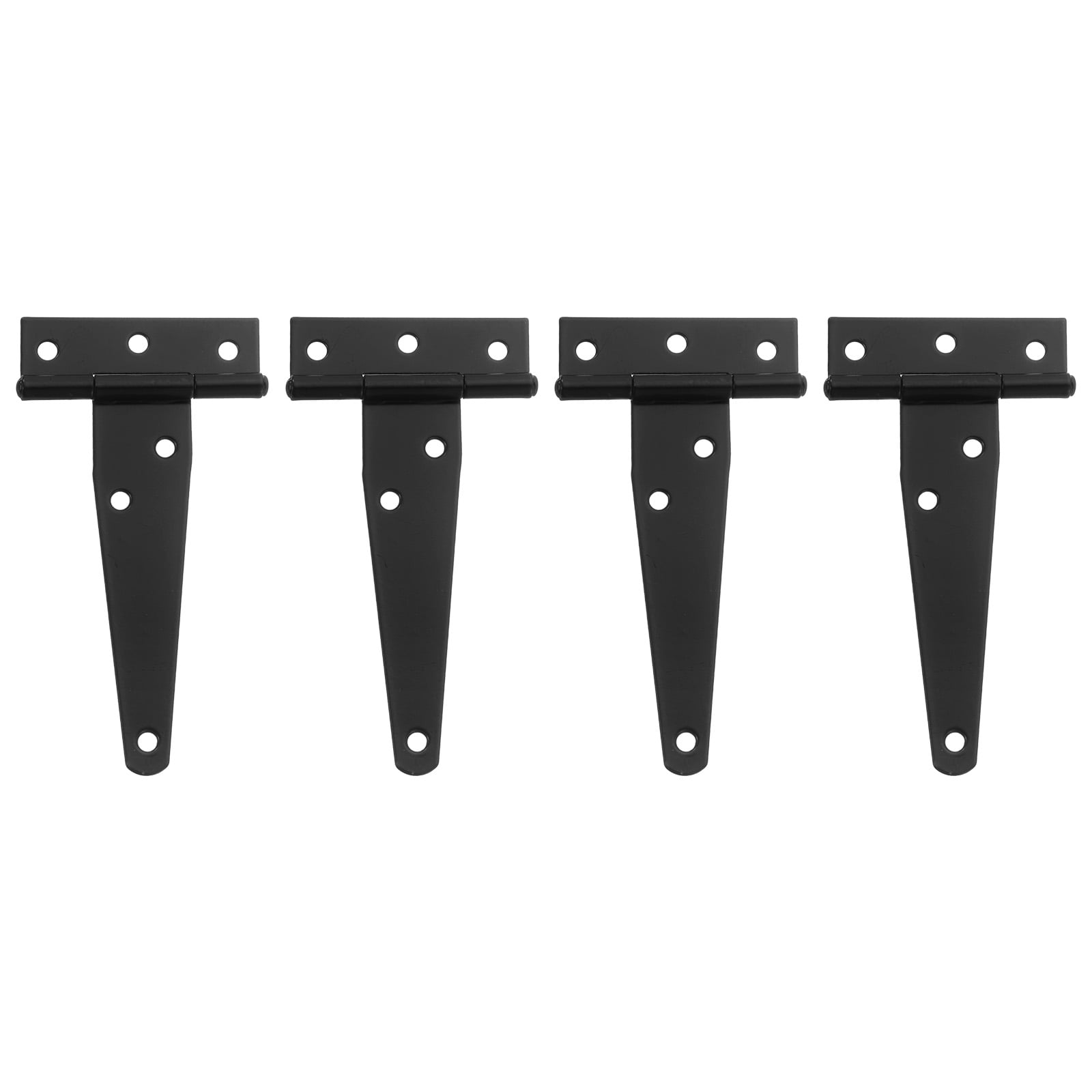4Pack T-Strap Door Hinges, 4" Wrought Tee Shed Gate Hinges Iron (Black ...