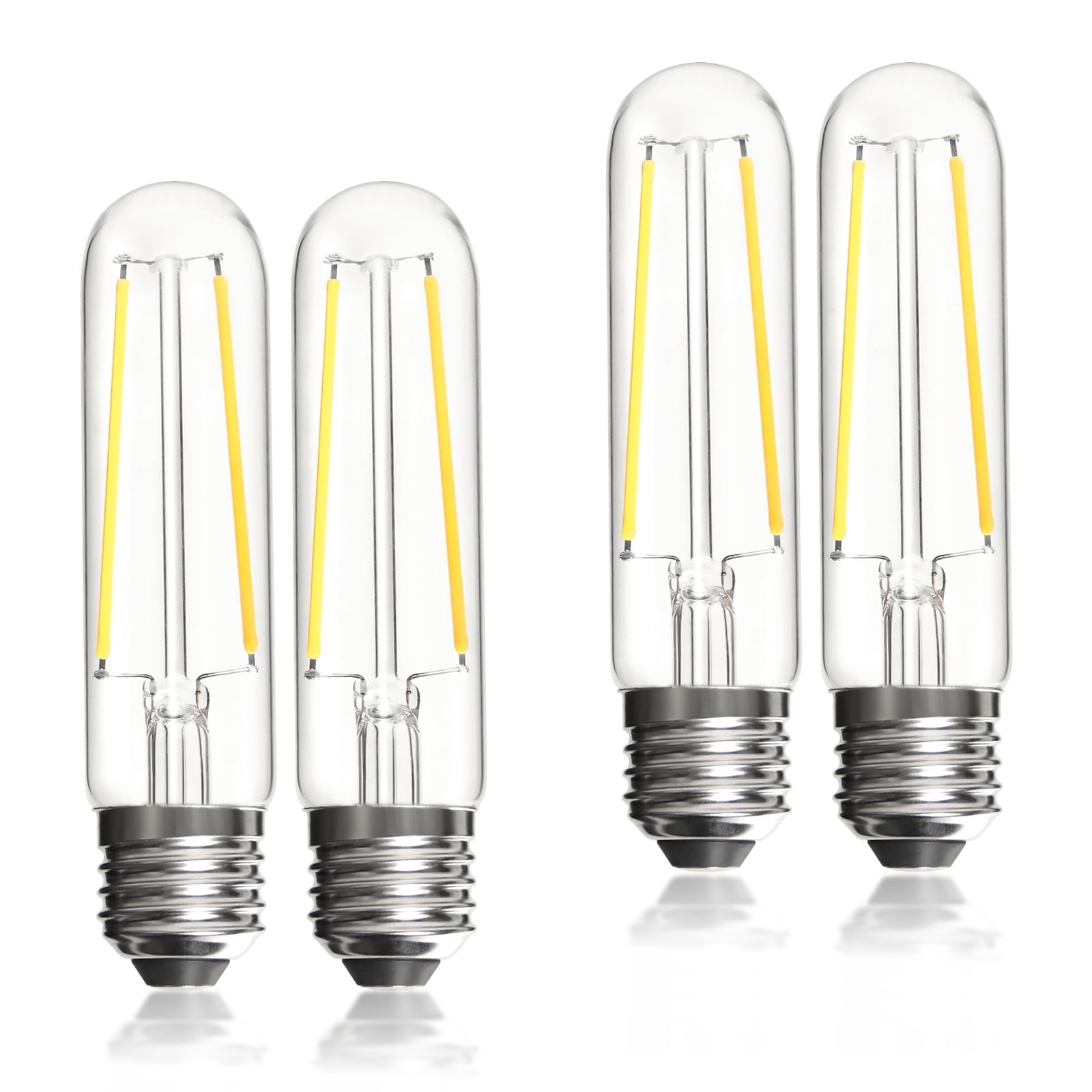 4Pack T10 LED Tubular Bulbs, 8W Dimmable Edison Bulb Equal 40W Light ...